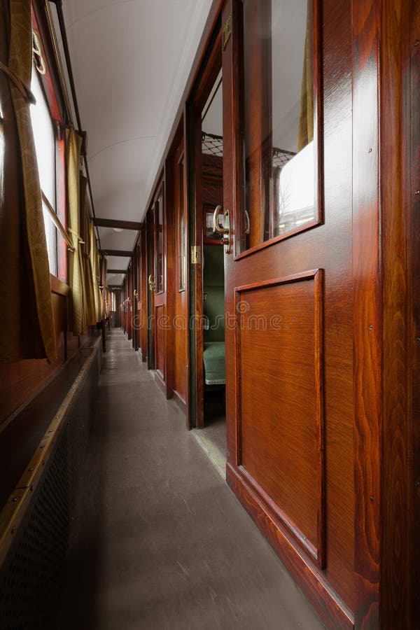 Antique train interior stock image. Image of rail, cabin - 35460521
