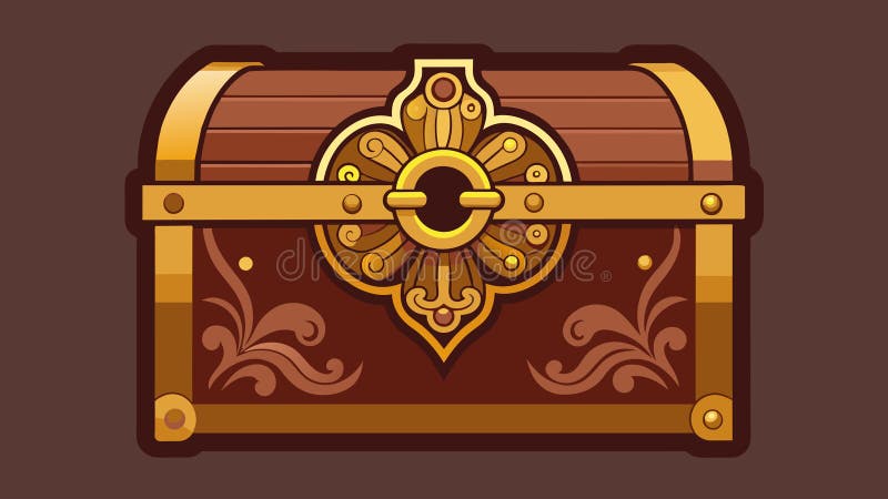 An Antique Trunk with Intricate Brass Details and a Weathered Handle ...