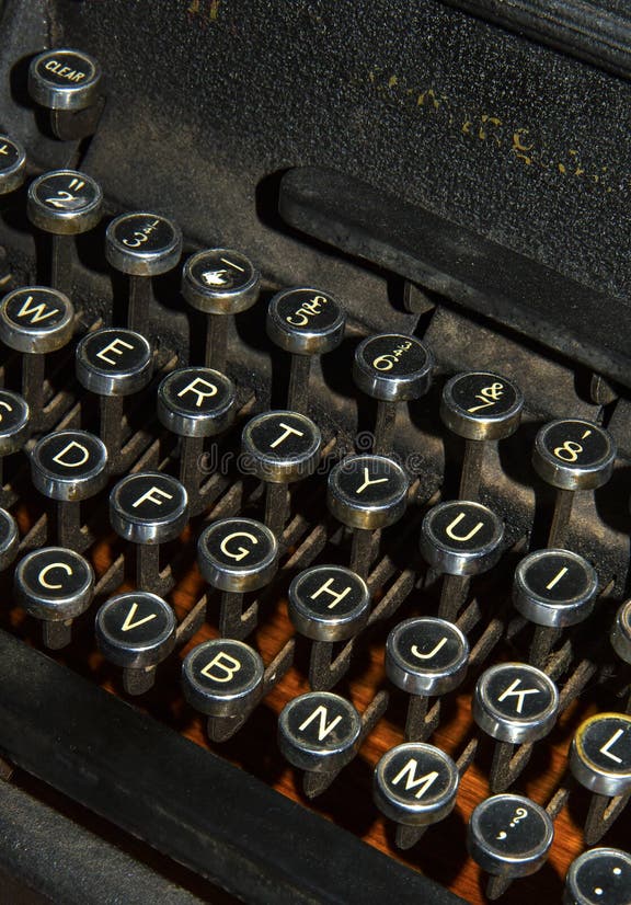 Antique Typewriter Close Up Stock Image - Image of clerk, journalism ...