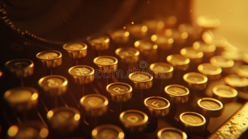 The Antique Typewriter Keys.AI Generated Image Stock Image - Image of ...