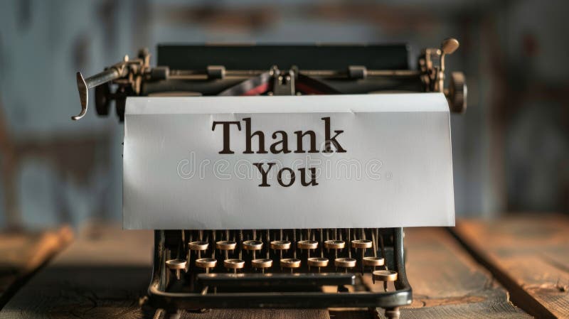 A Vintage Typewriter with Message. AI Generated Stock Image - Image of ...