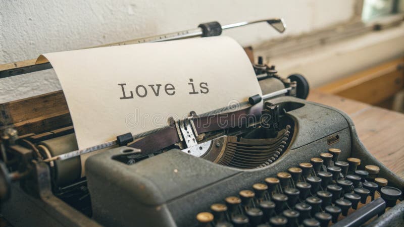 Antique Typewriter Setting the Scene for a Romantic Vintage Love ...