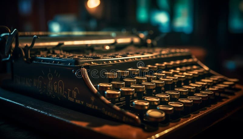 Antique Typewriter Typescript Sparks Nostalgia for Journalism Generated ...