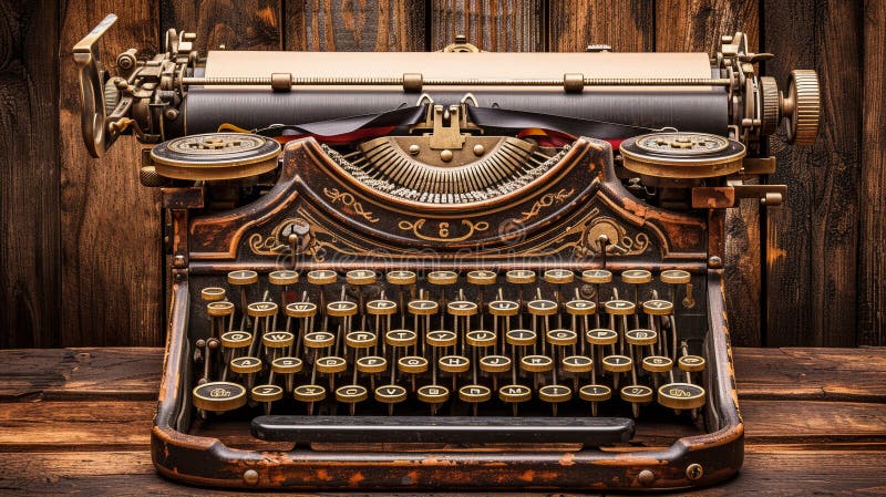 Antique Typewriter on Wooden Desk, a Nostalgic Ode To Classic Writing ...