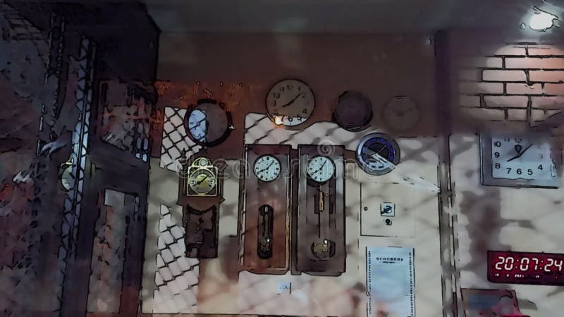 Antique and Unique Clocks Very Old is Hanging Stock Video - Video of ...