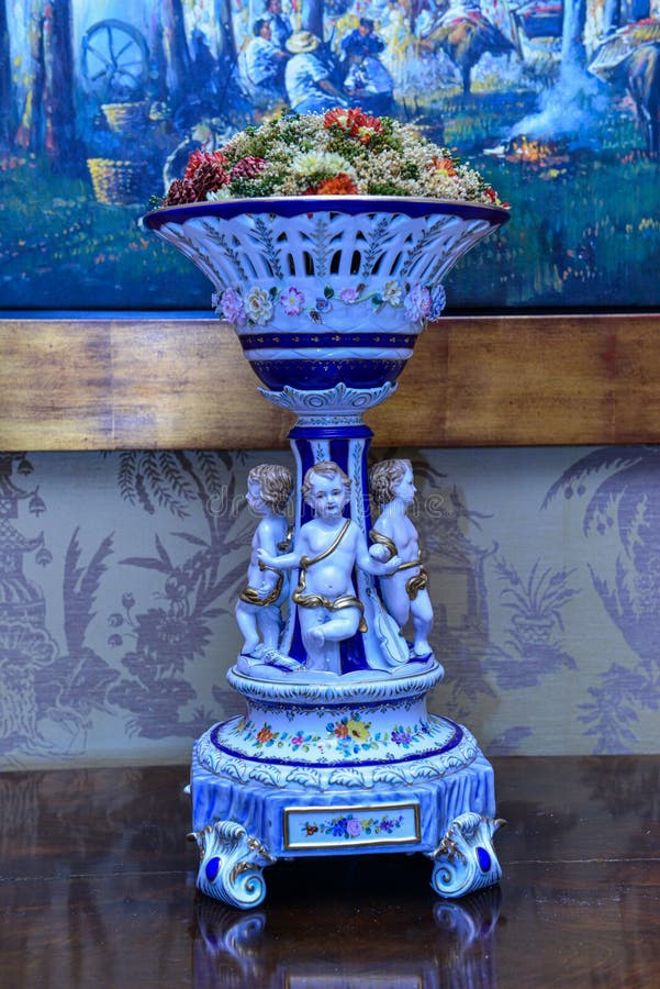 Antique Vase. with Bright Colors and Graphics from the Last Century ...