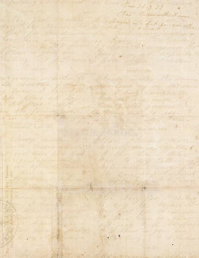Antique Vintage Folded Textured Paper with Script Stock Illustration ...