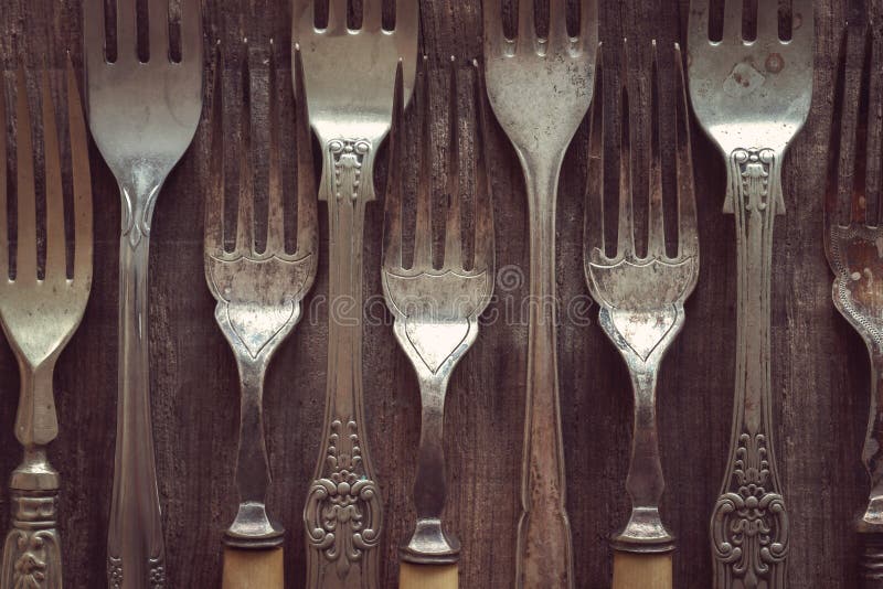 Antique or Vintage forks stock image. Image of silver - 66522719