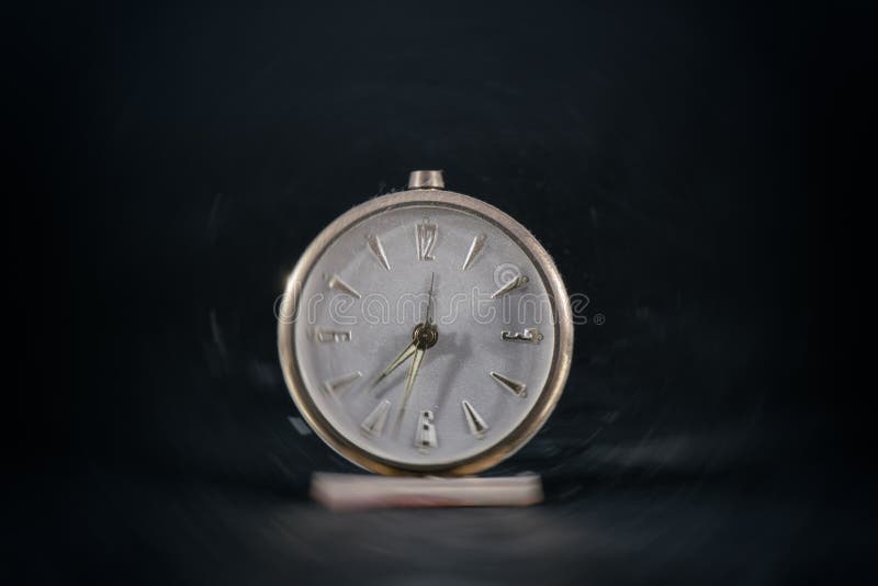 Antique Vintage Table Clock. with Blur Effect Stock Photo - Image of ...