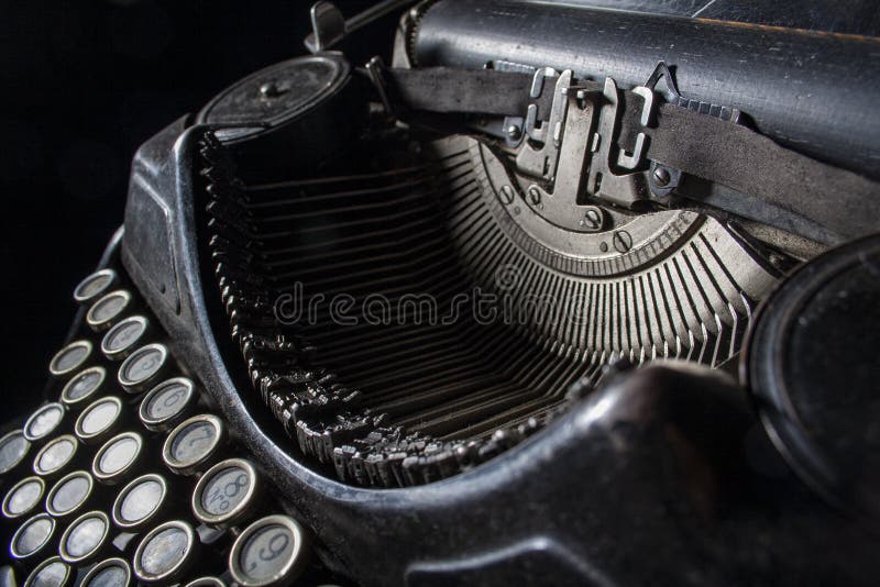 Antique, Vintage Typewriter Machine Close-up Photo Stock Image - Image ...