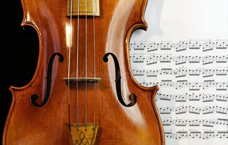Antique Viola on Music Sheet Stock Image - Image of viola, harmony ...