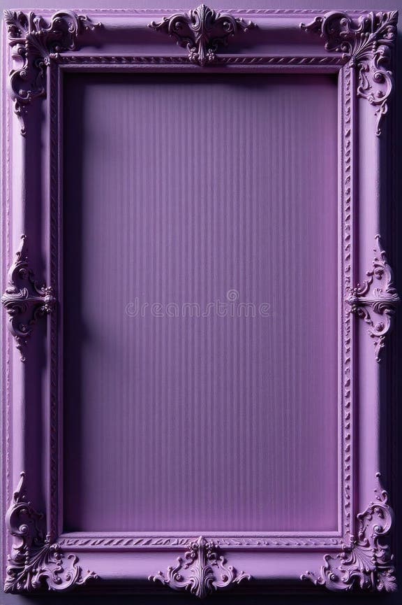 Antique Violet Wood Frame, Empty; Blank Space , Empty Frame, Element ...