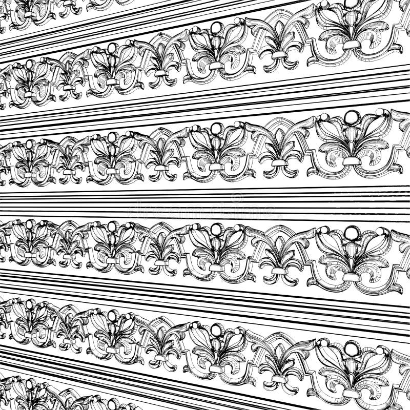 Antique Wall Panel Vector. Illustration Isolated on White Background ...