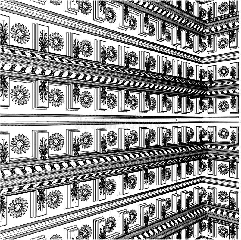 Antique Wall Panel Vector. Illustration Isolated on White Background ...