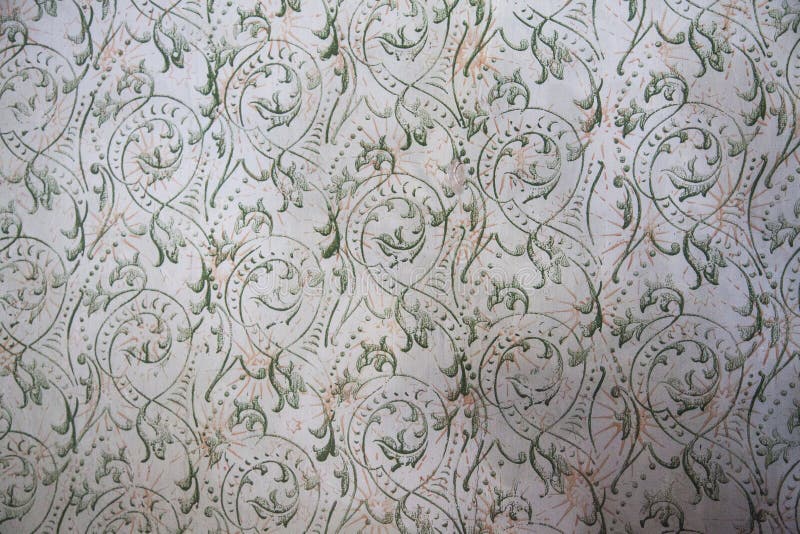 Antique Wallpaper Decorating Wall Old Fashioned Stock Photo - Image of ...
