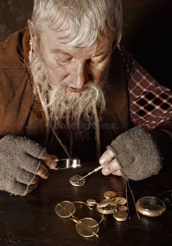 Antique watchmaker stock photo. Image of hands, parts - 17157902