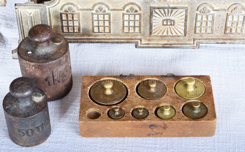Antique weights stock image. Image of wooden, tool, retro - 41151625