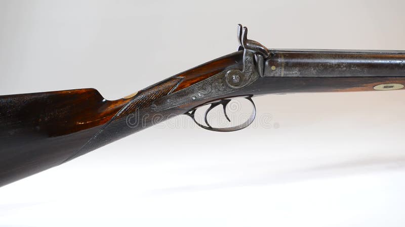 Antique Western Shotgun. stock footage. Video of protection - 101427832