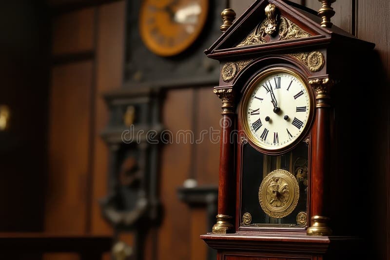 Antique Westminster Chime Clock Stock Illustration - Illustration of ...
