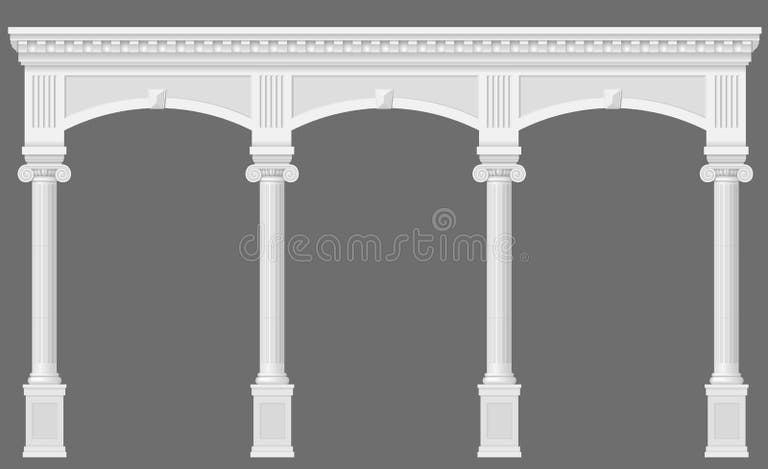 Antique Ionic Order Columns Stock Illustrations – 939 Antique Ionic ...