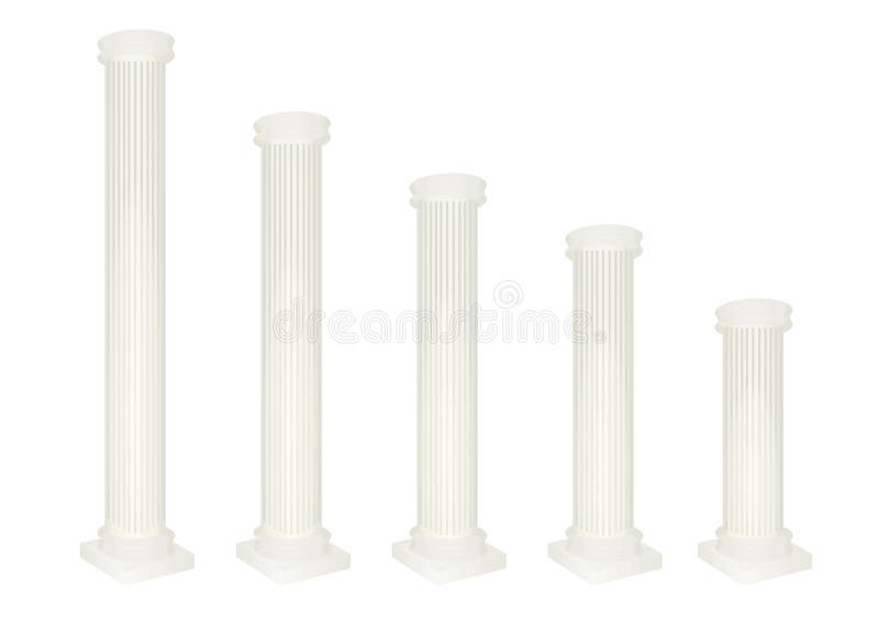 Antique white pillar set stock vector. Illustration of civilization ...