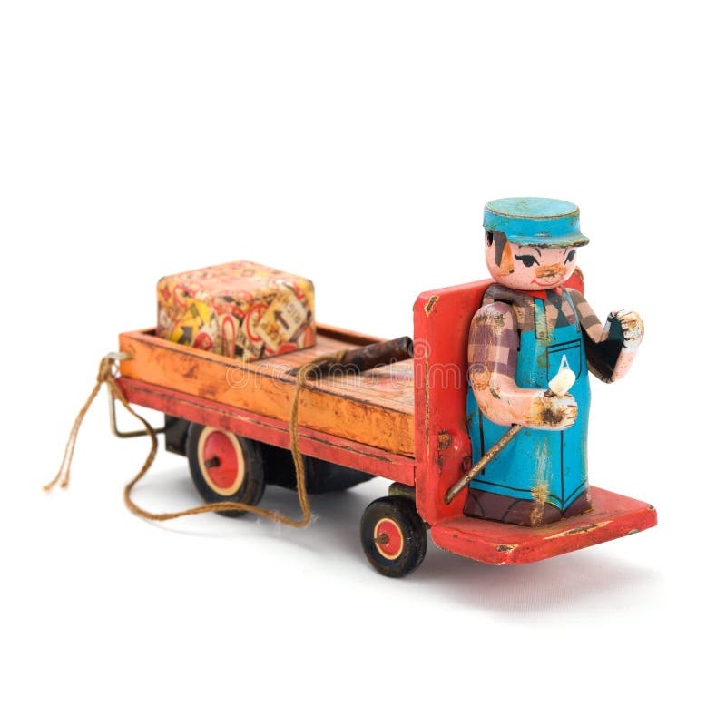 Antique Wind-up Car with Key. Stock Photo - Image of figurine, isolated ...