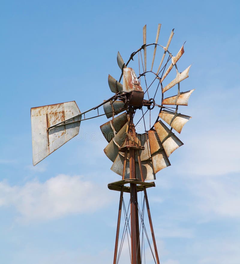 Antique Windmill stock photo. Image of rust, vane, generator - 19688592
