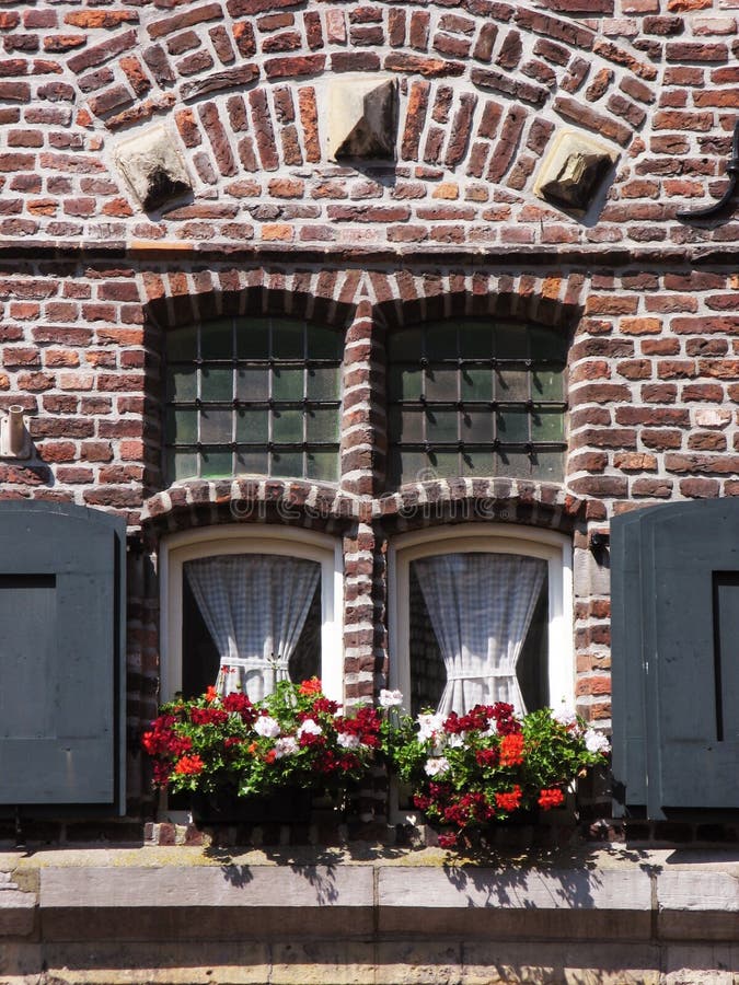 Antique windows stock image. Image of classic, house, architecture ...