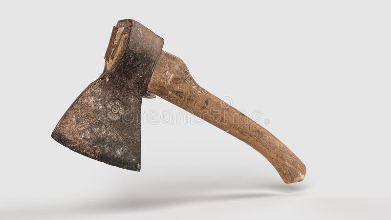 Antique Woodcutter S Axe on White Background, Side View Stock ...