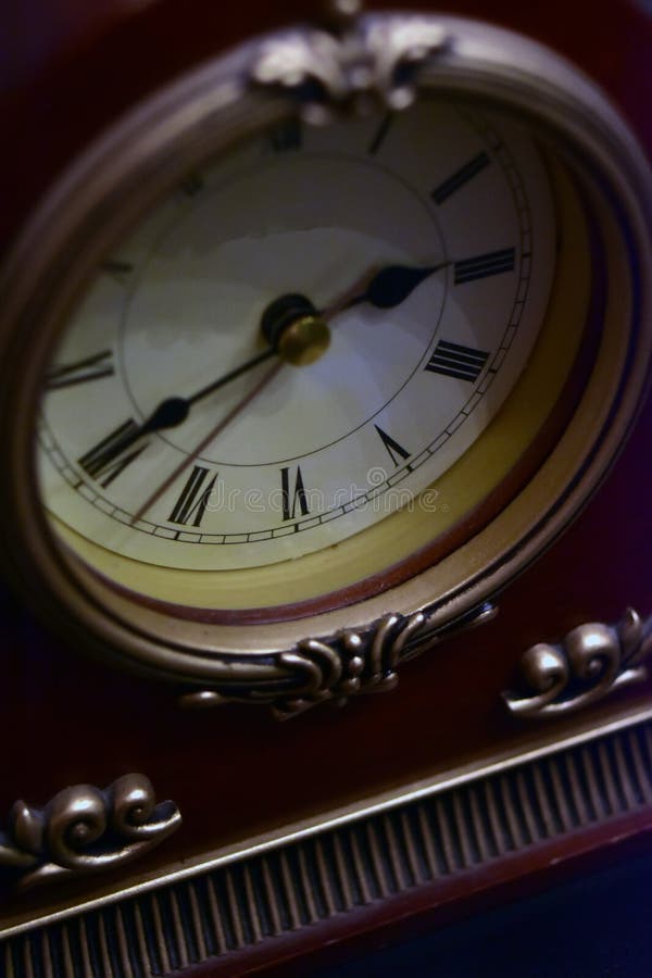 Antique Wooden Clock Face Details Stock Image - Image of wood ...