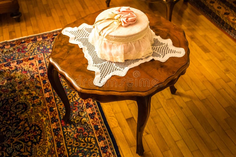 Antique Wooden Coffee Table Stock Photo - Image of table, room: 128001348