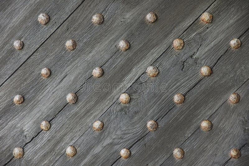 Antique Wooden Door with Rusty Rivets in Denmark Stock Photo - Image of ...