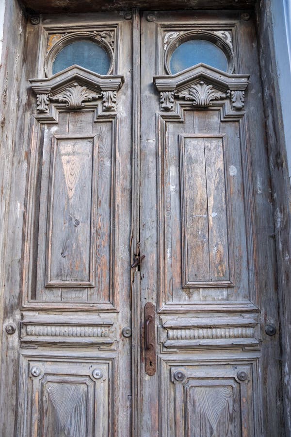 Antique Front Door To the Building Stock Photo - Image of building ...