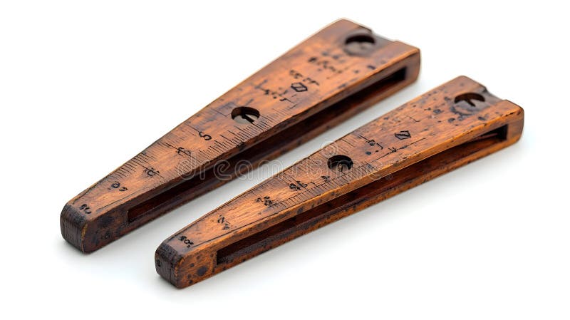 Antique Wooden Measuring Tools Photo Stock Illustration - Illustration ...