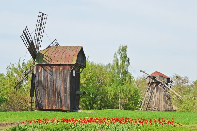 Antique wooden windmill stock photo. Image of historic - 28944030