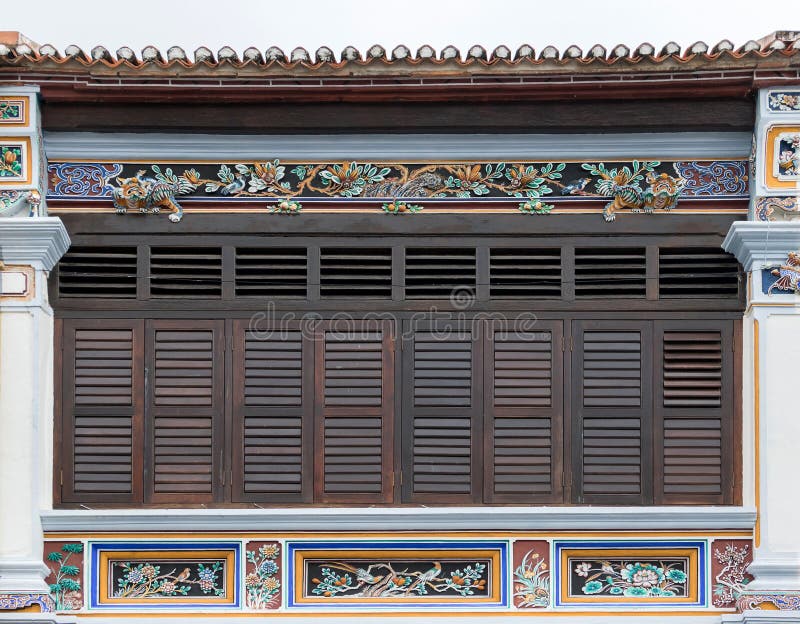 Antique Wooden Windows on an Old Building. Stock Photo - Image of ...