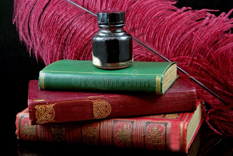 Antique Writing Materials stock photo. Image of hardcover - 2029246