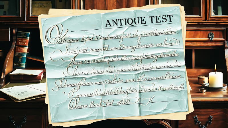 Antique Writing Paper Board Illustration Stock Illustration ...