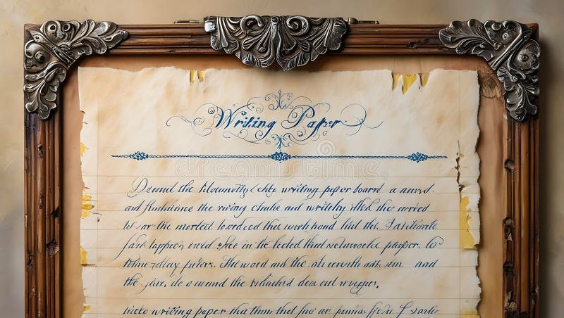 Antique Writing Paper Board Illustration Stock Illustration ...