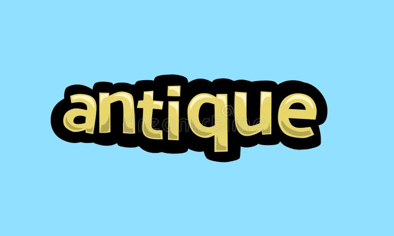 Antique Writing Vector Design on a Blue Background Stock Illustration ...