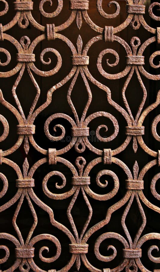 Antique Wrought Iron Pattern, Grill, Venice Stock Photo - Image of ...
