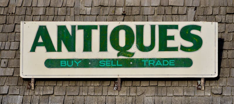 Antiques Sign stock photo. Image of trading, promoting - 54002036