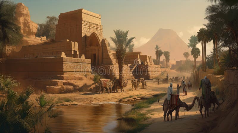 Antiquity Period in Iraq Artwork Stock Illustration - Illustration of ...