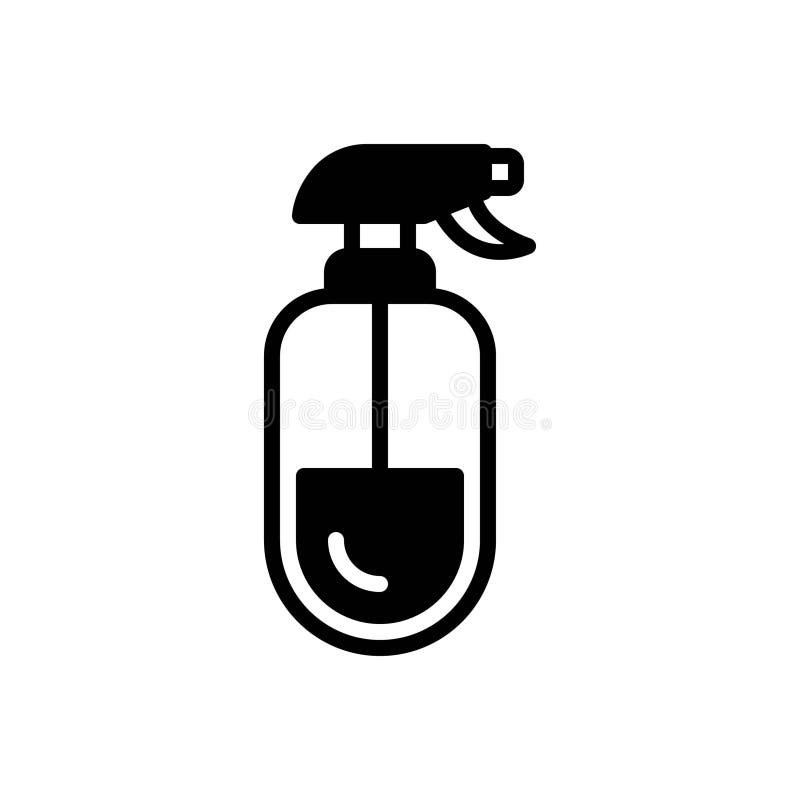 Black Solid Icon for Antiseptic, Precaution and Bottle Stock ...