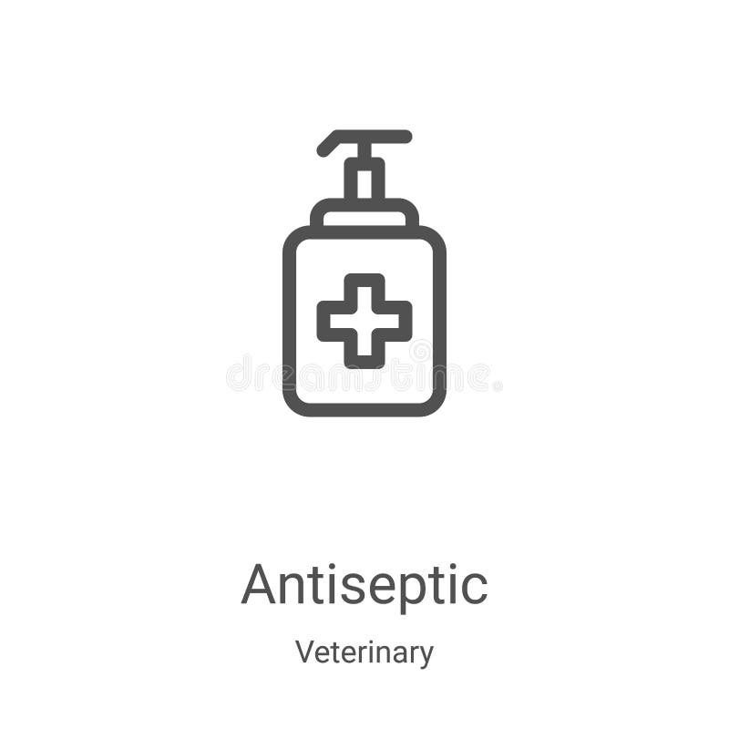 Antiseptic Icon Vector from Veterinary Collection. Thin Line Antiseptic ...