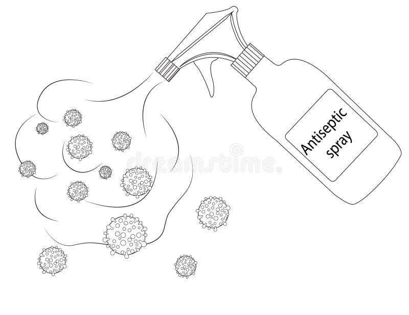 Antiseptic spray vector stock vector. Illustration of human - 182699237