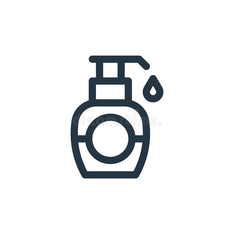 Antiseptic Vector Icon Isolated on White Background. Outline, Thin Line ...