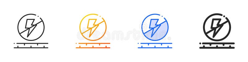 Antistatic Icon.Thin Linear, Gradient, Blue Stroke and Bold Style ...