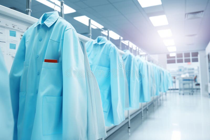 Antistatic Lab Coats for Professionals Working Wit Stock Photo - Image ...