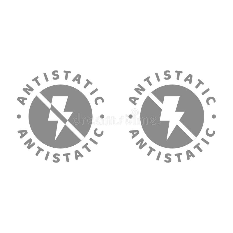 Antistatic Vector Label Set Stock Vector - Illustration of symbol ...